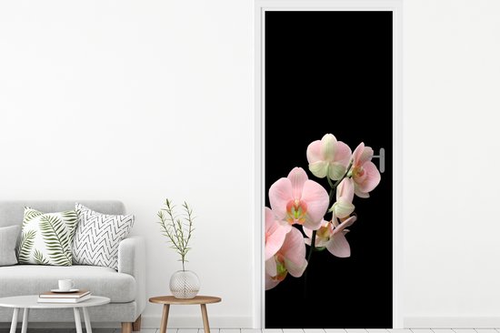 Deursticker Orchidee - Bloemen - Roze - Stilleven - Flora - 95x235 cm - Deurposter | bol