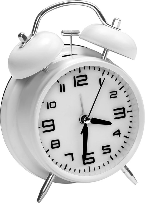 Wekker met nachtlampje, 4 inch bedwekker met luid alarm, retro design ...