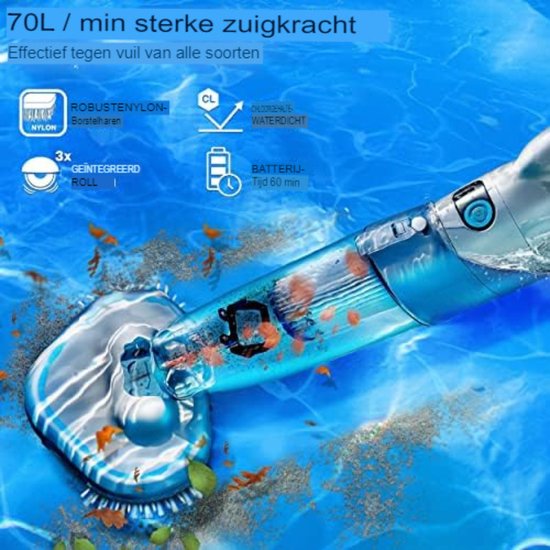 Bodemzuiger - Bodemzuiger zwembad - Zwembadstofzuiger elektrisch ...