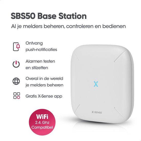 X-Sense SAL51 Smart Alarm Listener set - Listener en SBS50 Base Station ...