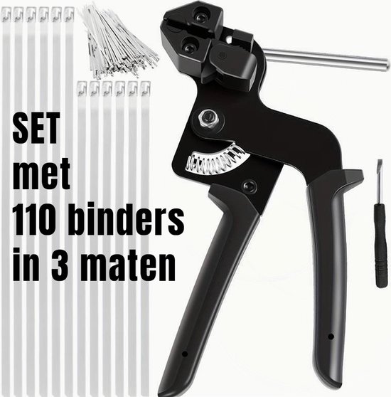 Kabelbindertang SET met 110 Metalen Kabelbinders - Luxe ...