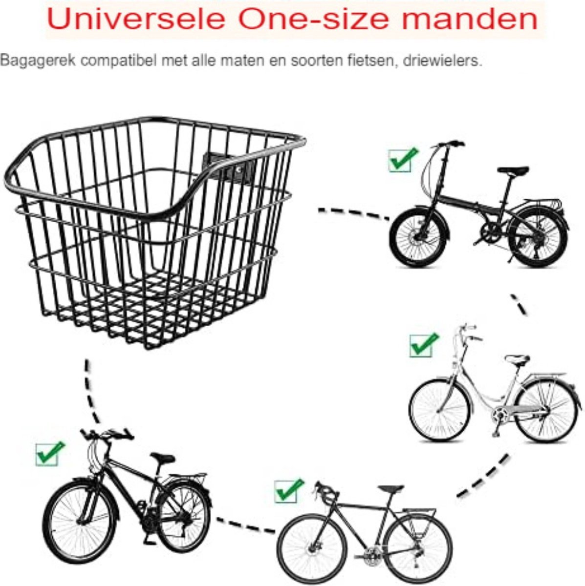 Fietsmand Hond Achter - Fietsmand Hond - Hondenmand Fiets | bol
