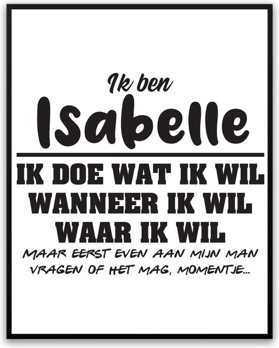 Isabelle- Partner toestemming vragen Fotolijst met glas 30 x 40 cm ...