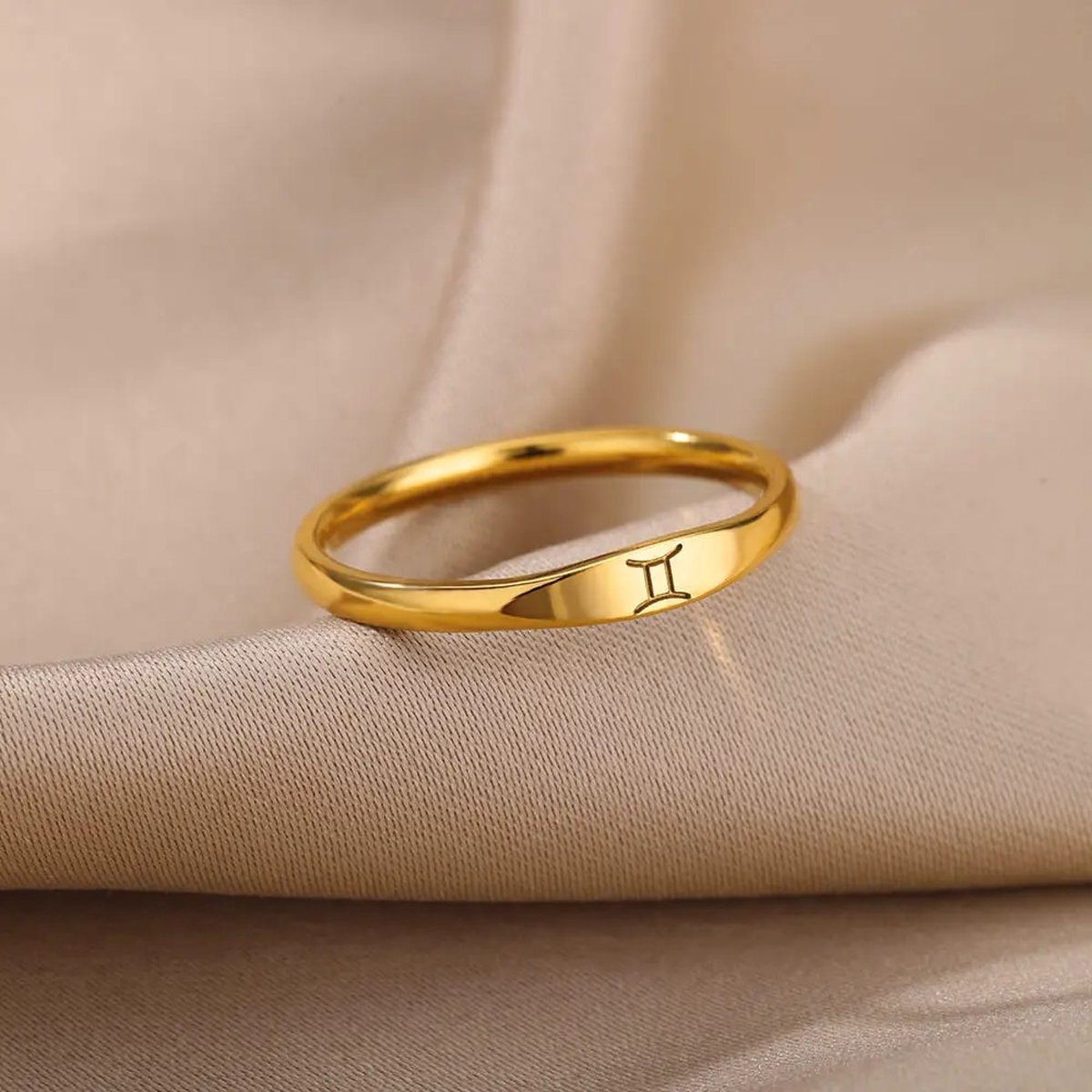 Sterrenbeeld ring - Horoscoop ring - Tweeling - Zegelring stijl | bol