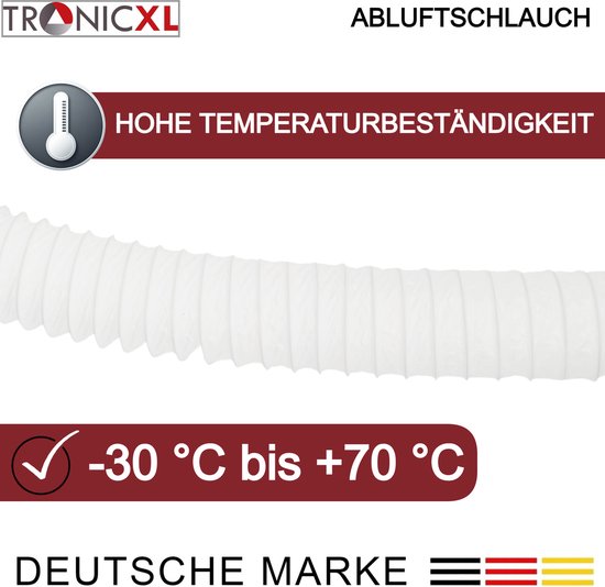 TronicXL PVC afvoerslang - 100 mm - 6 m - voor uw droger ...