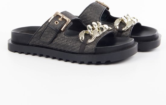 Guess Fateman Slippers - Dames - Zwart - Maat 39 | bol