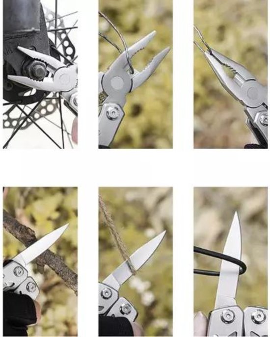13-in-1 Outdoor Multitool - Bijl - Zaag - Hamer - Tang - Schroevendraaierset met 13... | bol