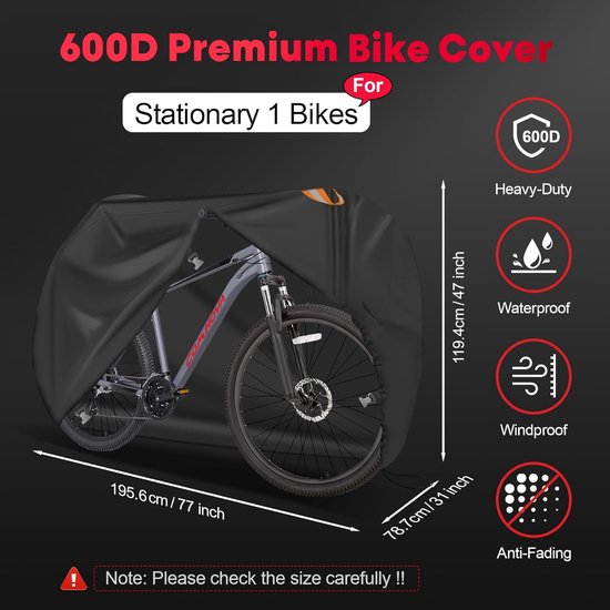 Fietshoes voor 1 fiets, stationaire fietsgarage voor het opbergen in de ...