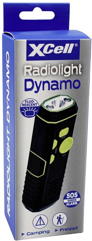 XCell Radiolight Dynamo Zaklamp werkt op een accu, werkt op de dynamo ...