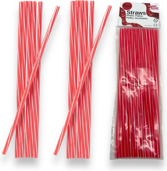 Plastic Rietjes (Herbruikbaar) Rood - 10 Pack | bol