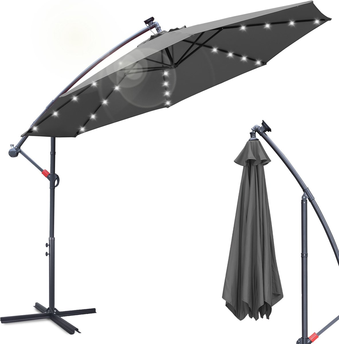 Solar LED parasol Waterdicht - Parasol - Parasols - Ø 350cm - 3.5m ...