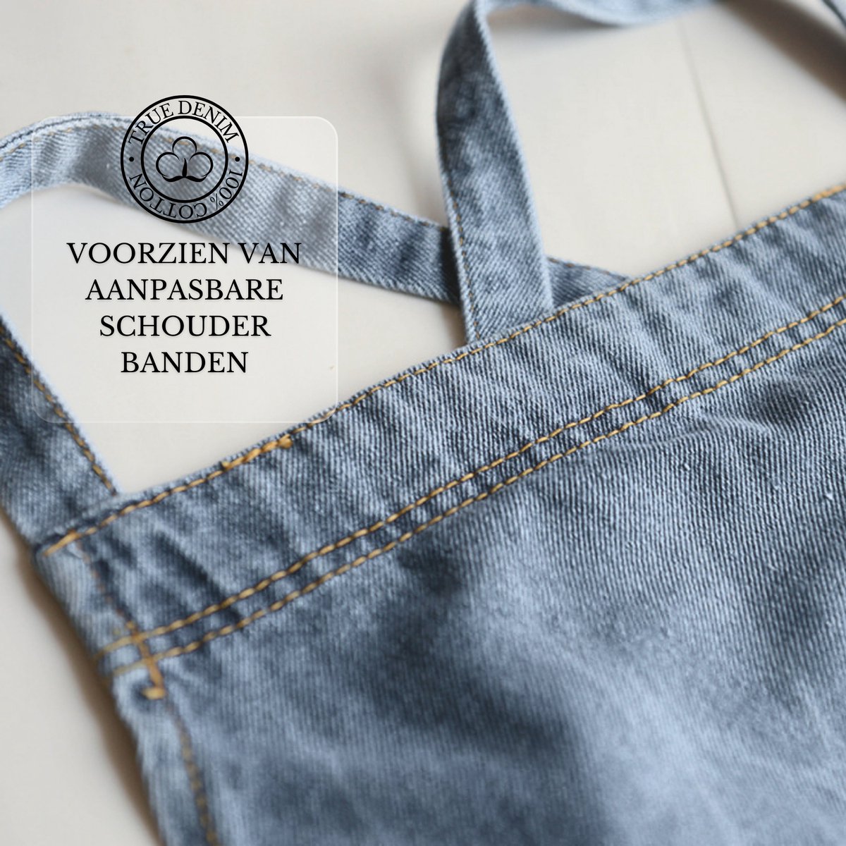 House of Husk Denim Keukenschort - Dames Kook Schort - Apron ...