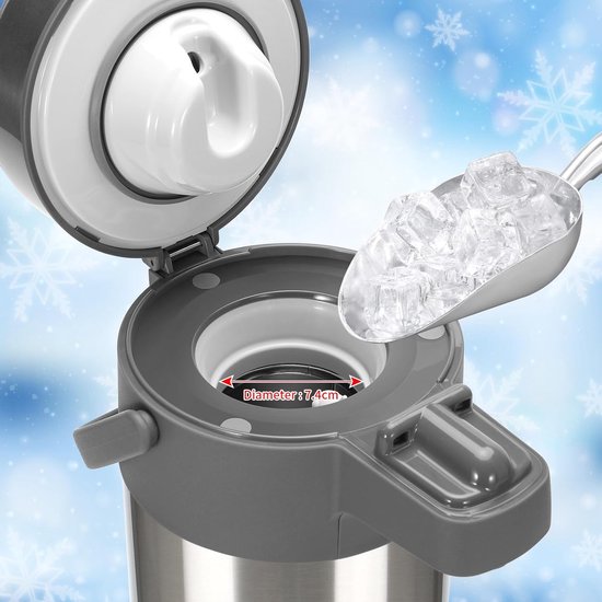 Pompkannen, thermoskannen, koffiedispenser, roestvrij staal ...