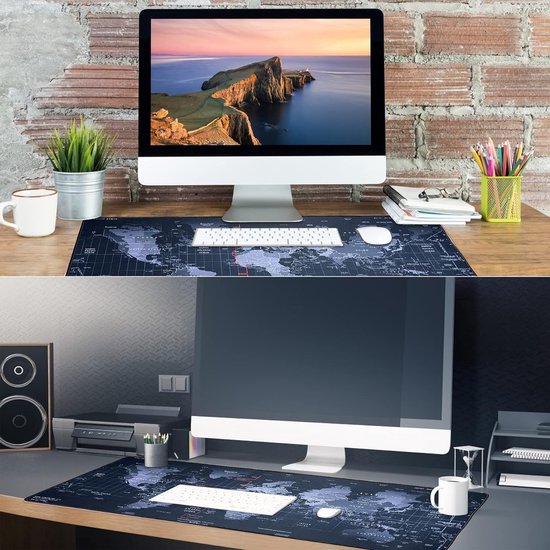 Grote gaming-muismat met genaaide randen, [70 x 30 cm] Uitgebreide ...