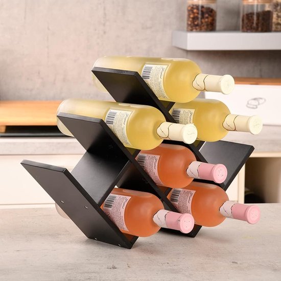 wijnflessen, vrijstaand, flessenrek 46,5 x 12 x 30 cm | bol