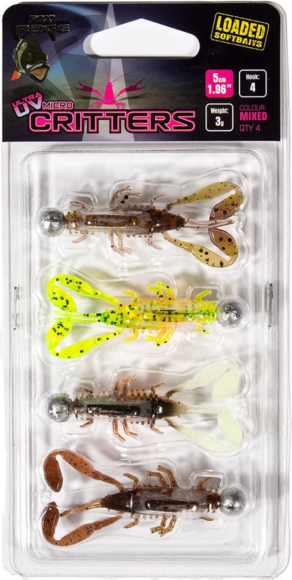 Fox Rage - UV Micro Critter Loaded - 5cm - 3gr - Fox Rage | bol