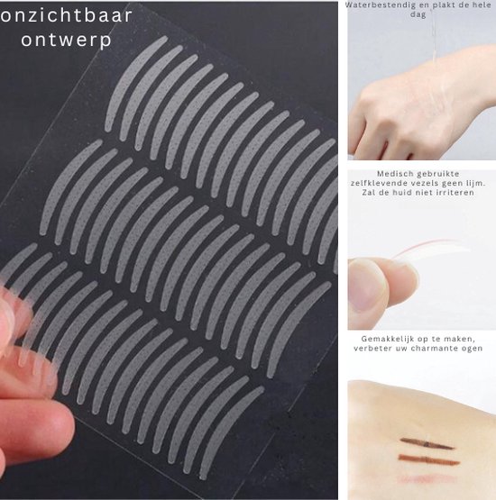 Three4One - ooglidstickers - onzichtbaar - doorzichtig - Luxe ooglid ...