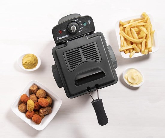 kleine Friteuse, Mini Frituurpan voor 1 portie friet, bitterballen of ...