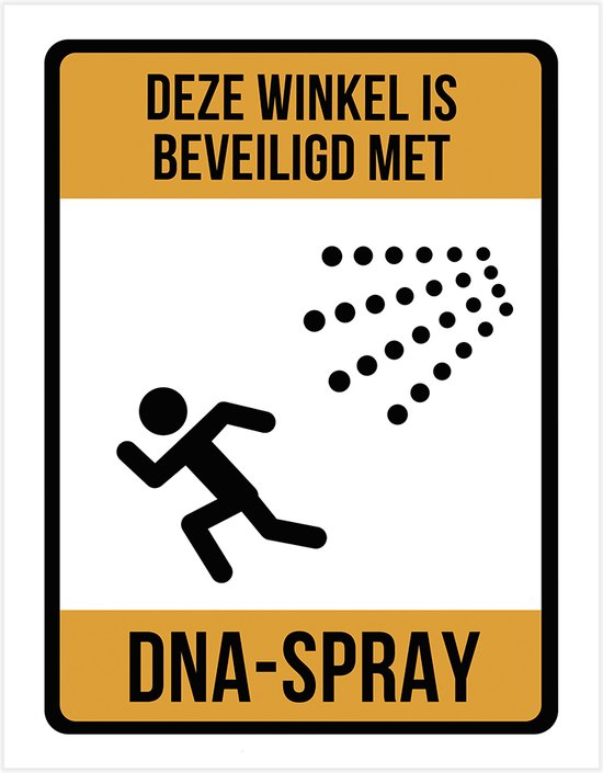 Piqto DNA-spray Beveiliging - Pictogram voor winkel - 19 x 25 cm - SDNA ...