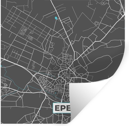 Muurstickers - Sticker Folie - Epe - Stadskaart - Plattegrond - Kaart ...