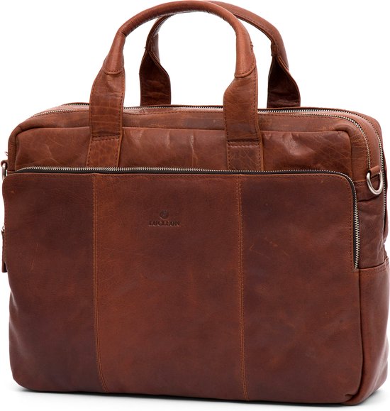Lucleon - Heren - Bruin Leer Schoudertas | bol