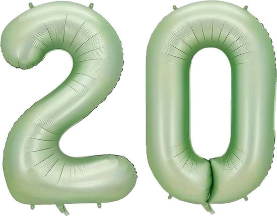Cijfer Ballonnen Ballon Cijfer 20 Verjaardag Versiering Feest Helium ...