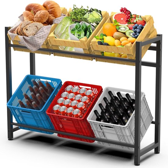 Drankrattenrek, bierkrattenrek, drankrek voor 6 kisten, ruimtebesparend ...