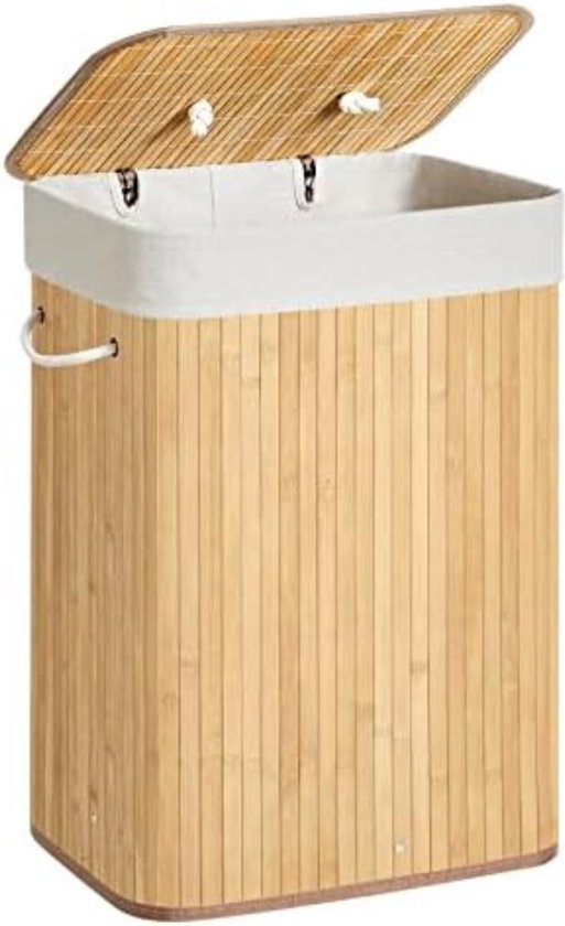 Wasmand Riet - Wasmand Riet Met Deksel - Wasmand Bamboe - Beige | bol