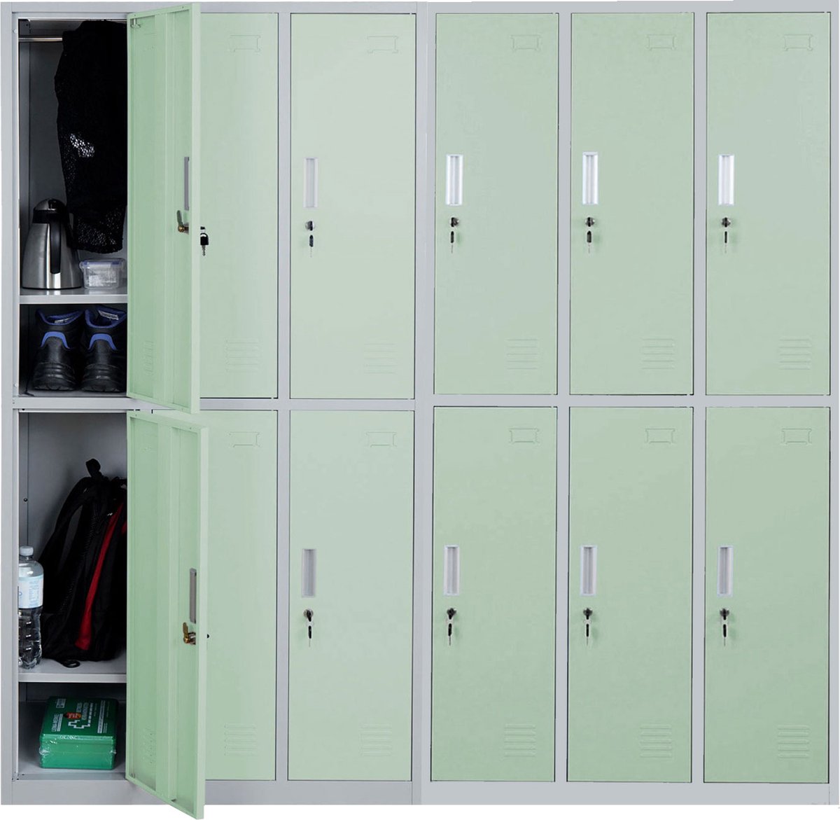 Cosmo Casa Locker Boston - Lockerkast waardevakkenkast- Metalen 12 ...