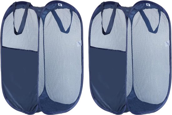 2-pack pop-up opslag wasmand Mesh pop-up wasmand Draagbaar Duurzame handgrepen Open... | bol