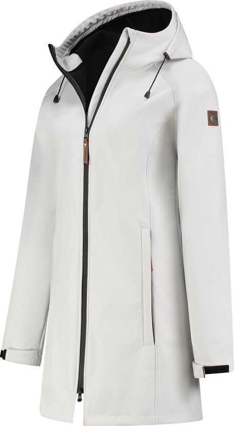 Travelin' Jack Tuula Lady - Halflange Softshell Damesjas - Fleece voering - Wit - Maat 40 | bol