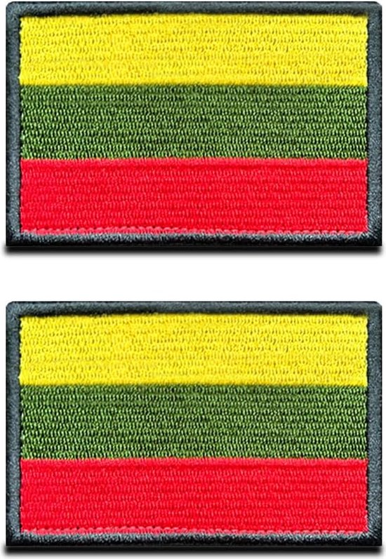 2 stuks Litouwse vlag klittenband patch - tactisch Litouwen nationaal ...