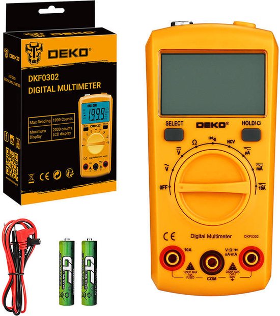 Deko Tools Digitale Universele Multimeter, DKF0302 | bol