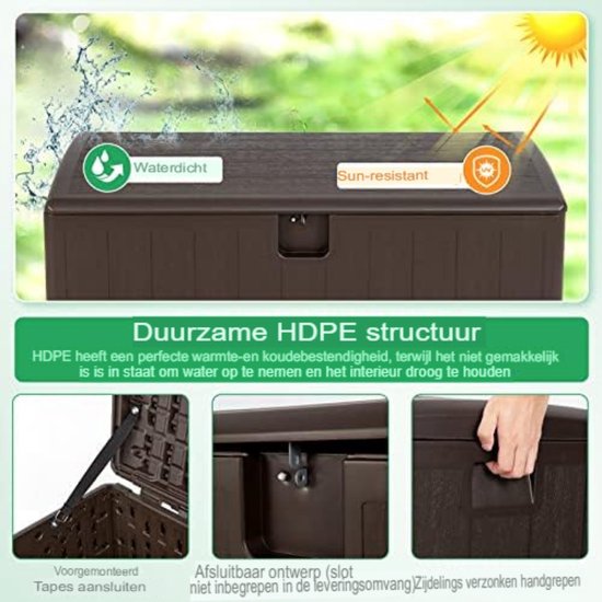 Opbergbox tuinkussenbox waterdicht - Tuinkussenbox waterdicht ...