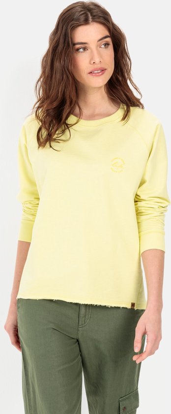 camel active Sweater met ronde hals en tonale rubberen print - Maat womenswear-XXL -... | bol