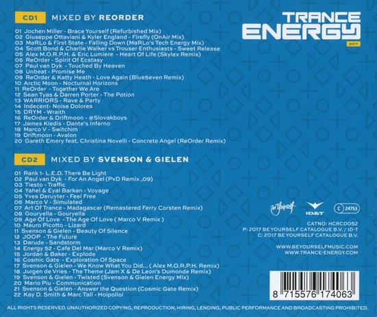 Various Artists - Trance Energy 2017 (CD), various artists | CD (album ...