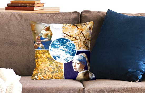 Sierkussens - Kussentjes Woonkamer - 45x45 cm - Vermeer - Collage ...