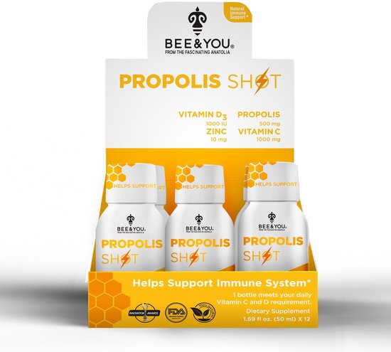 Bee & You - Propolis Shot met Zinc+ Vitamine C + Vitamine D3 | bol