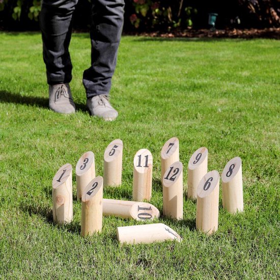 Decopatent® Kubb werpspel - behendigheidsspel - Houten buitenspel - Scandinavisch... | bol.com