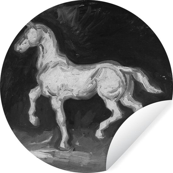 Cheval - Peinture de Vincent van Gogh Sticker mural cercle papier peint ...