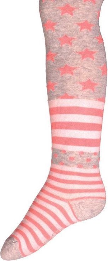 Kindermaillot Strepen, Stippen en Sterren - Lichtgrijs/Roze - 98/104 | bol