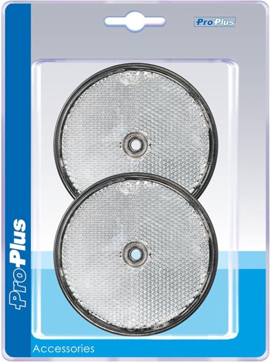 ProPlus Reflector met Schroefbevestiging - Ø 80 mm - Wit - 2 stuks | bol