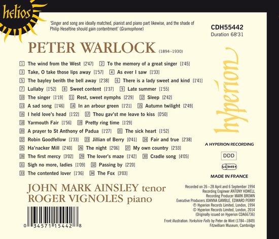 John Mark Ainsley & Roger Vignoles - Songs (CD), John Mark Ainsley ...