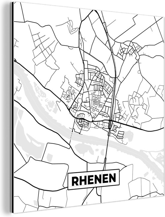 Wanddecoratie Metaal - Aluminium Schilderij Industrieel - Kaart ...