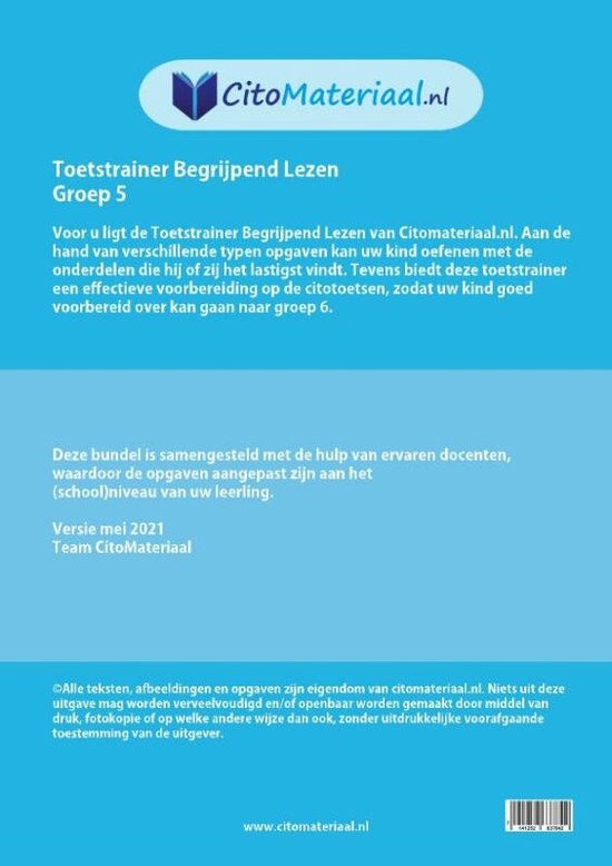 Begrijpend lezen groep 5 Toetstrainer | 9789492550088 | Boeken | bol.com