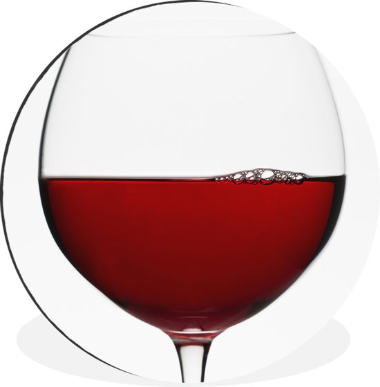 Gros plan d'un verre magique de vin rouge cercle mural aluminium ⌀ 90 ...