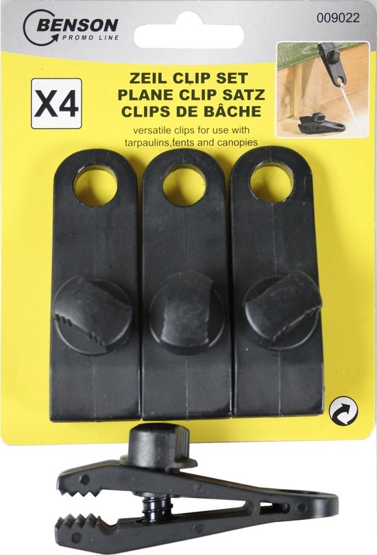 Benson Tenttapijt Clips met Schroef - Zeil Clip Set Prof. - 4 stuks ...