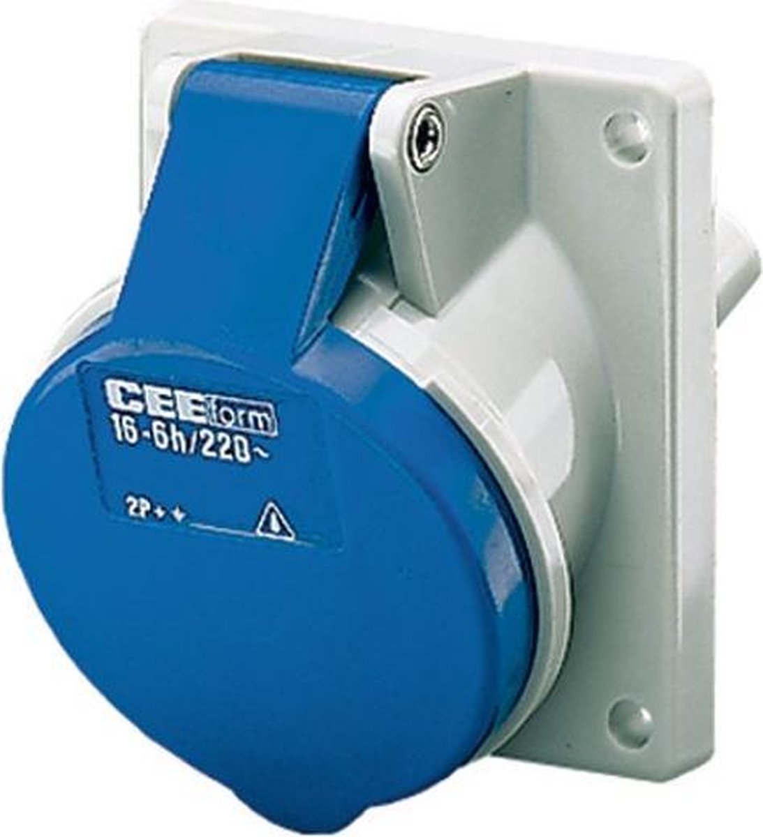 Mennekes cee-cont ds, aanbouw CEEform bl, kunststof, bl, IEC-str st 16A ...