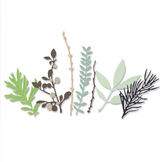 Sizzix Thinlits Snijmal Set - Hidden Leaves - 9 stuks | bol.com