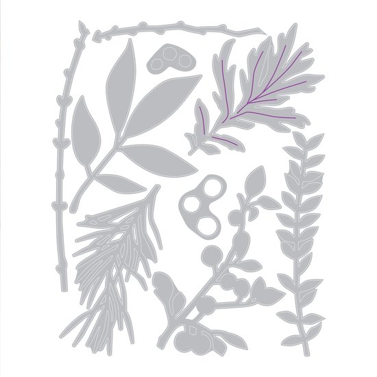 Sizzix Thinlits Snijmal Set - Hidden Leaves - 9 stuks | bol.com
